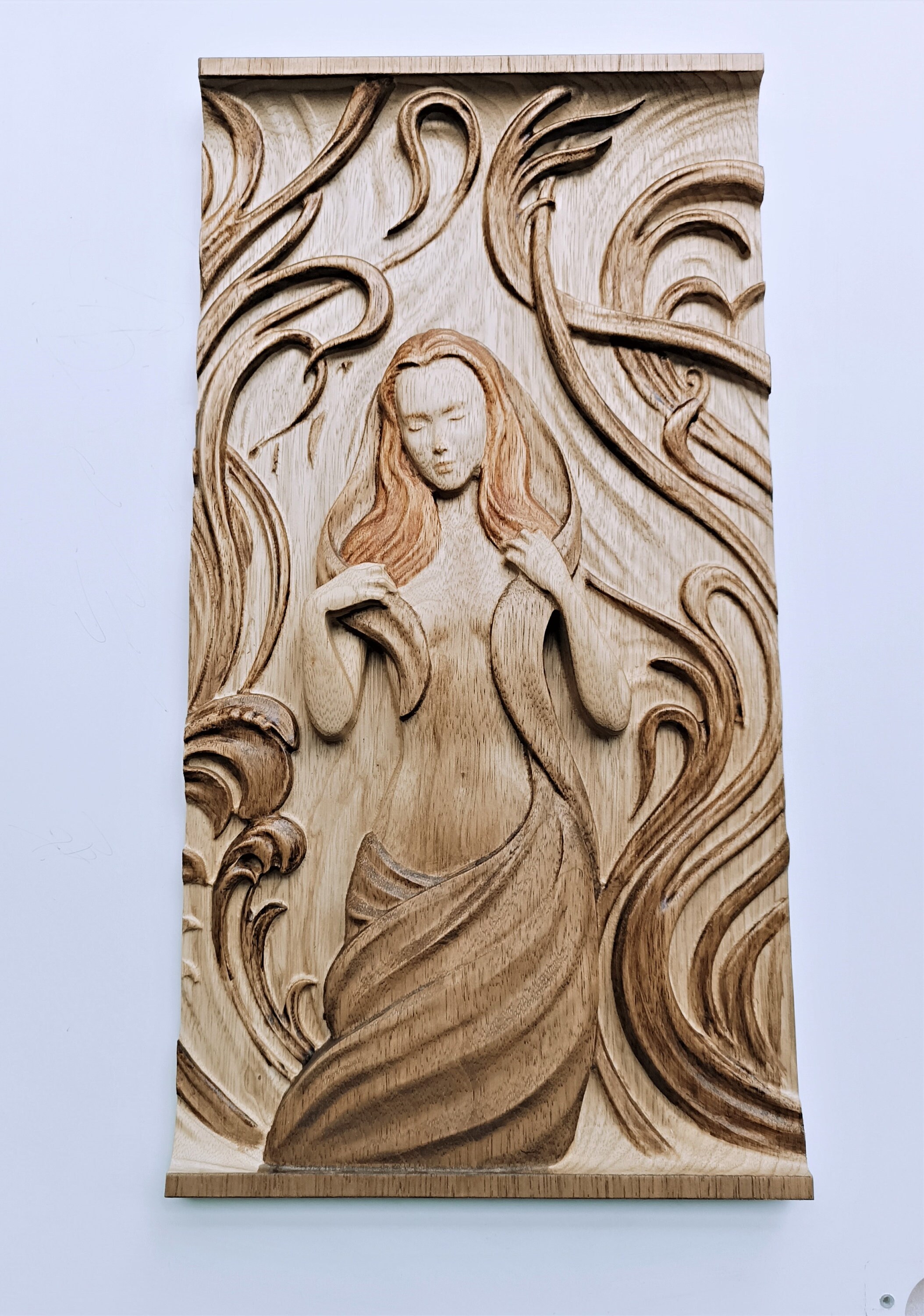 Naked Woodcarved Woman 3D Carved Wall Hanging Woodworking - Etsy