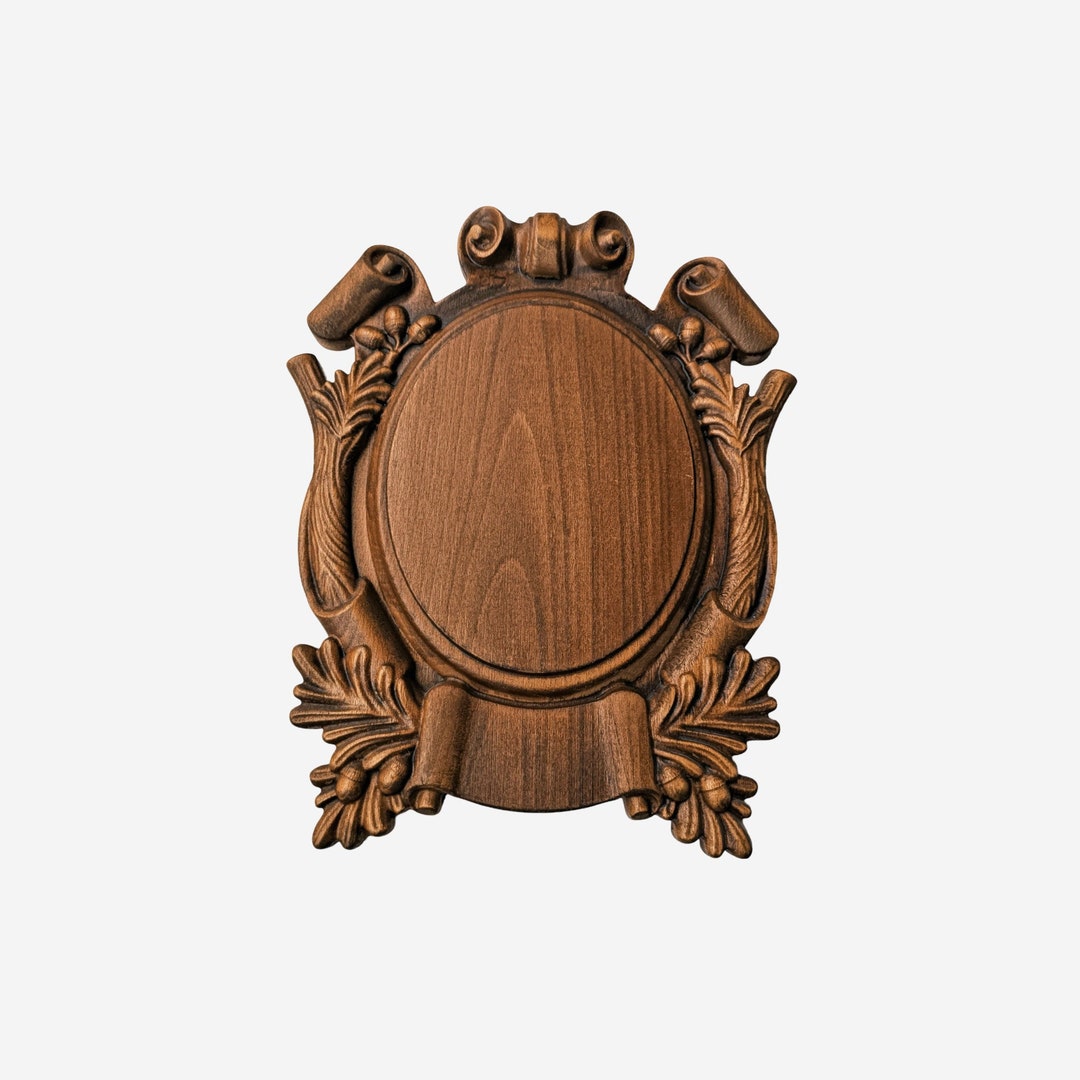 Personalizable Wooden Base Trophy Shield Mount Plaque, Antler Plaque ...
