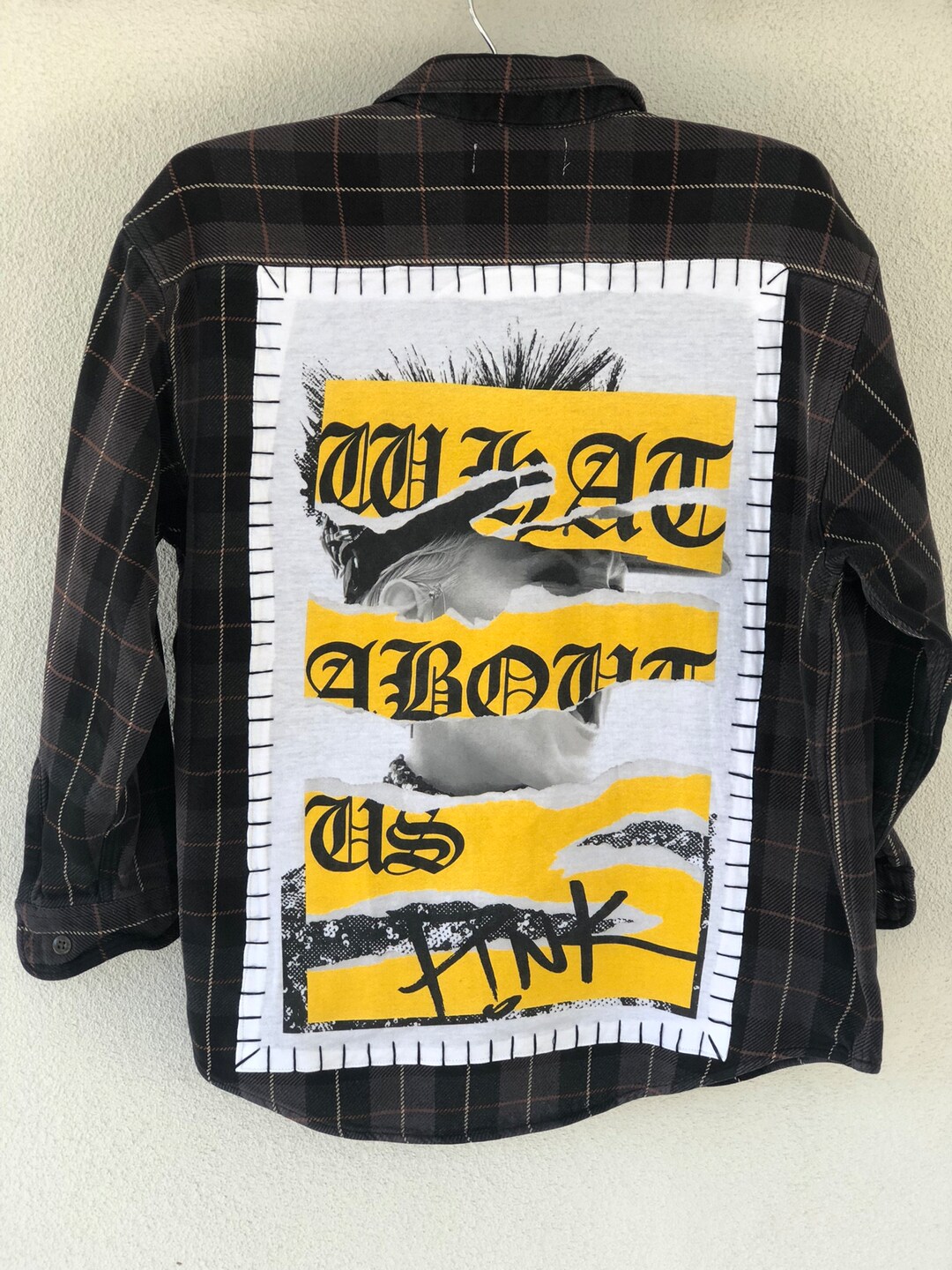 Pink Upcycled Flannel Shacket - Etsy