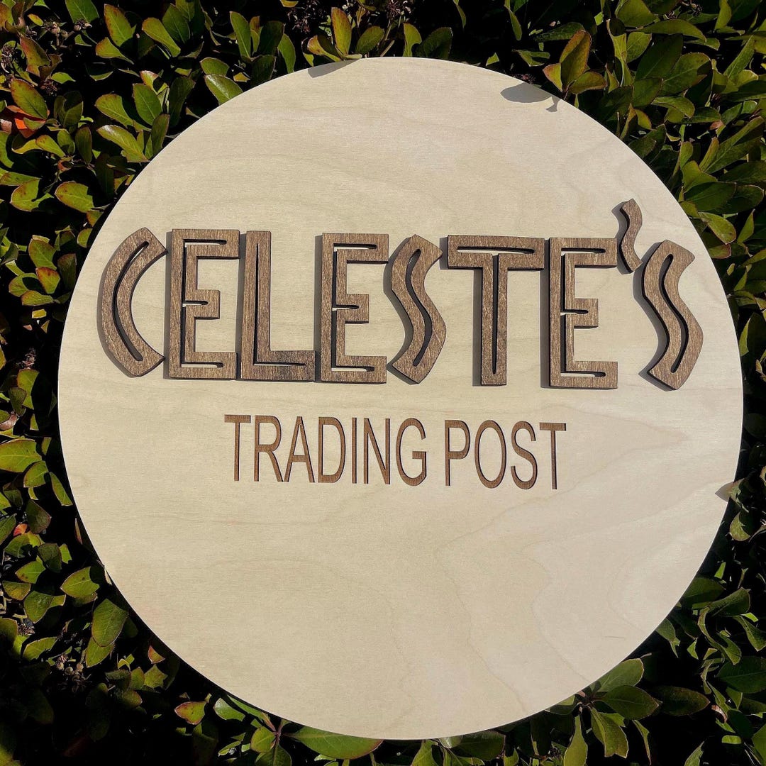 18” Width Trading Post Woode Sign Nursery Kids Name Custom Sign Decor ...