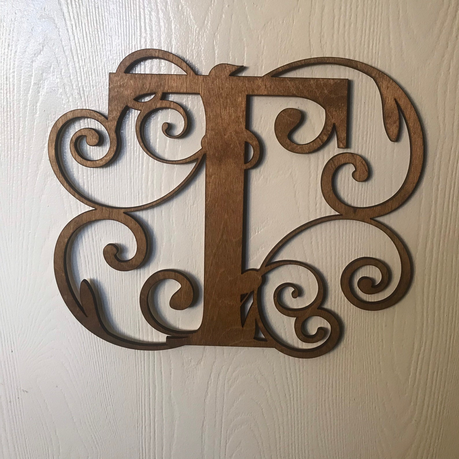 Swirl Letter Monogram/wood Monogram Wedding Monogram Gift - Etsy