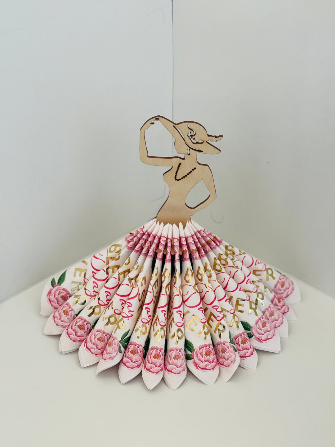 Napkin Holder “ Lady “ 10”| Table Setting | Gift for Her | Gift for ...