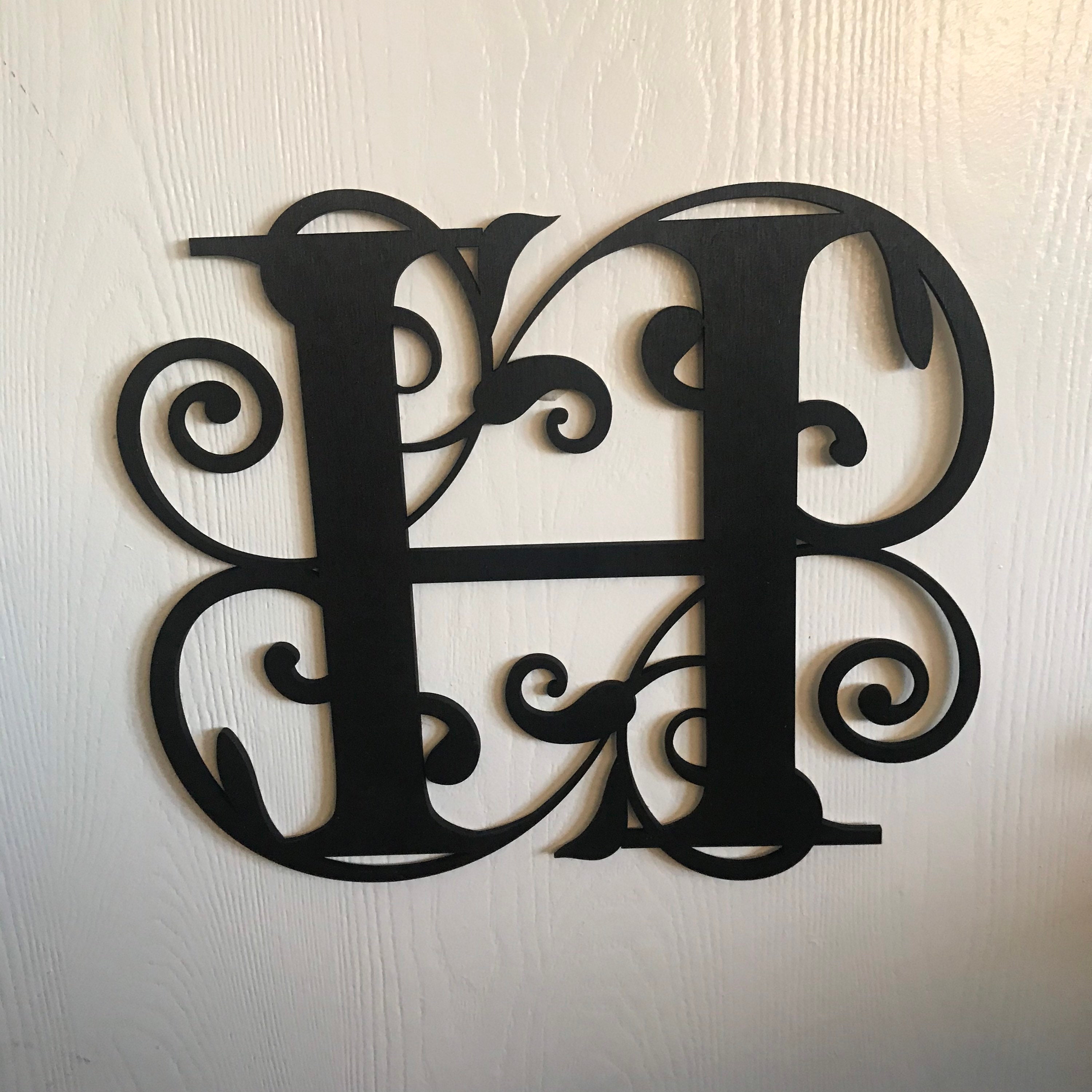 Swirl Letter Monogram/wood Monogram Wedding Monogram Gift /nursery Wall ...