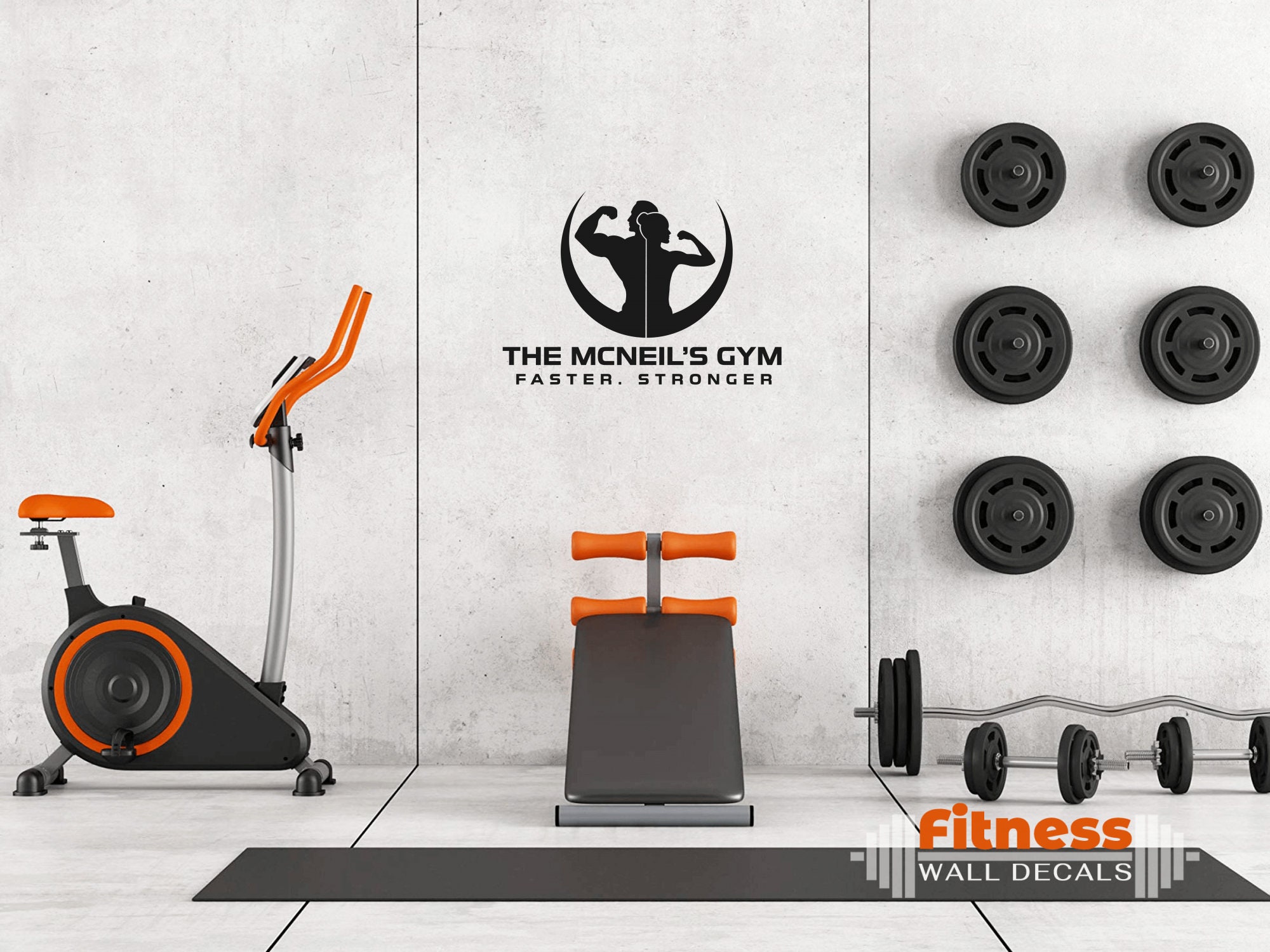 Personalized Gym Sign Fitness Wall Decal Weight Room Home Gym | Etsy