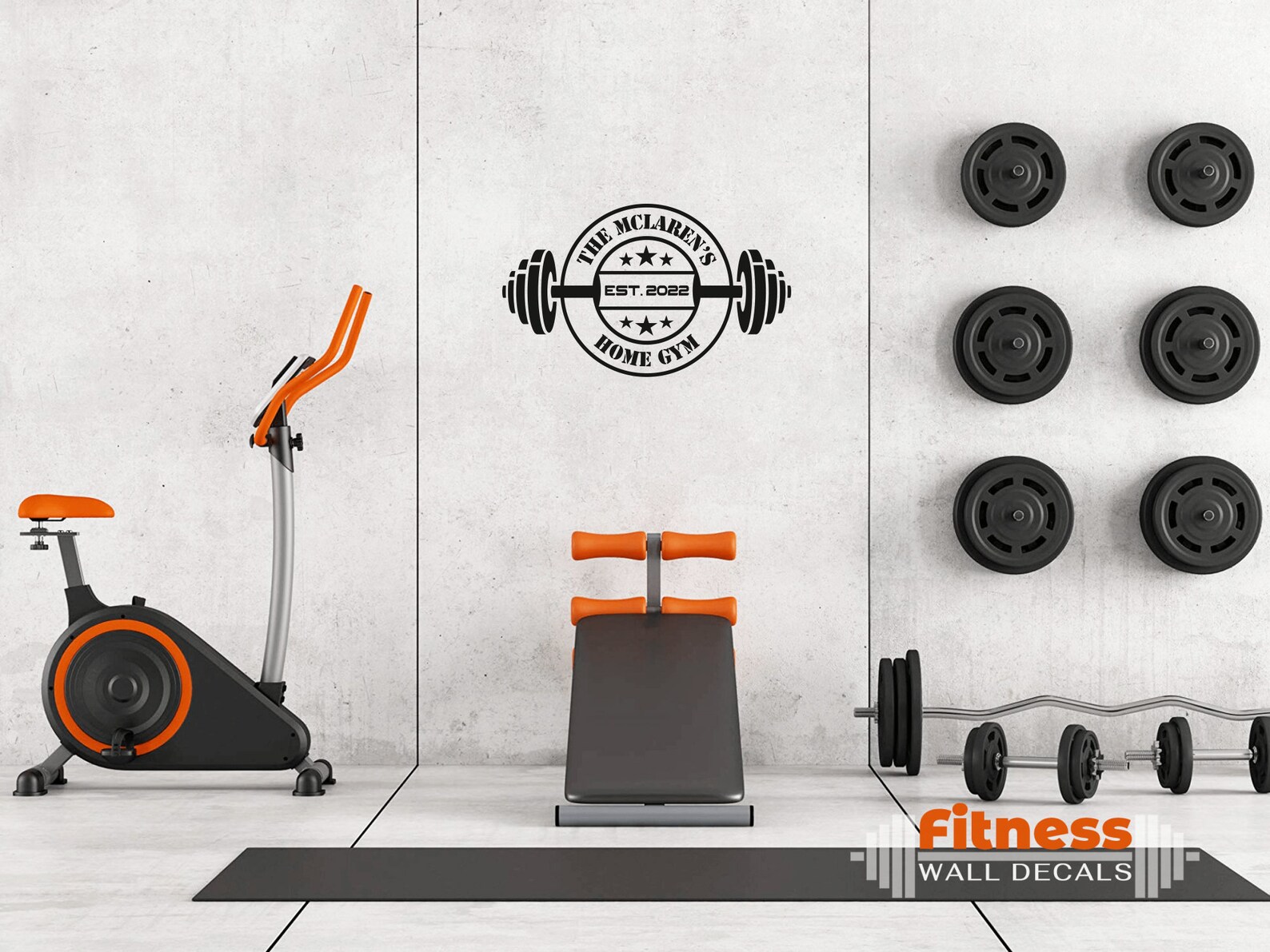 Personalized Home Gym Weight Room Sign Fitness Wall Decal - Etsy