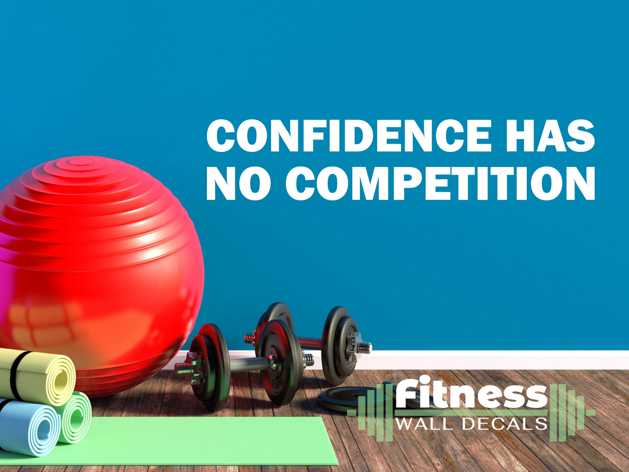 Confidence Has No Competition Fitness Wall Decal Motivational - Etsy