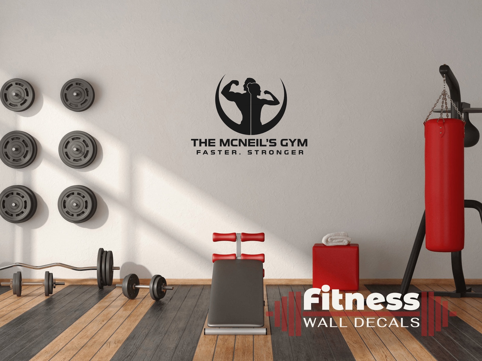 Personalized Gym Sign Fitness Wall Decal Weight Room Home Gym | Etsy