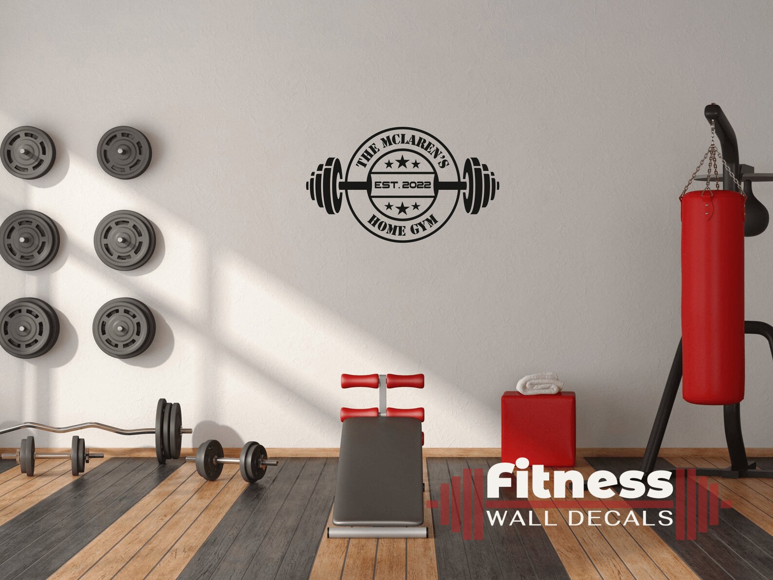 Personalized Home Gym Weight Room Sign Fitness Wall Decal - Etsy