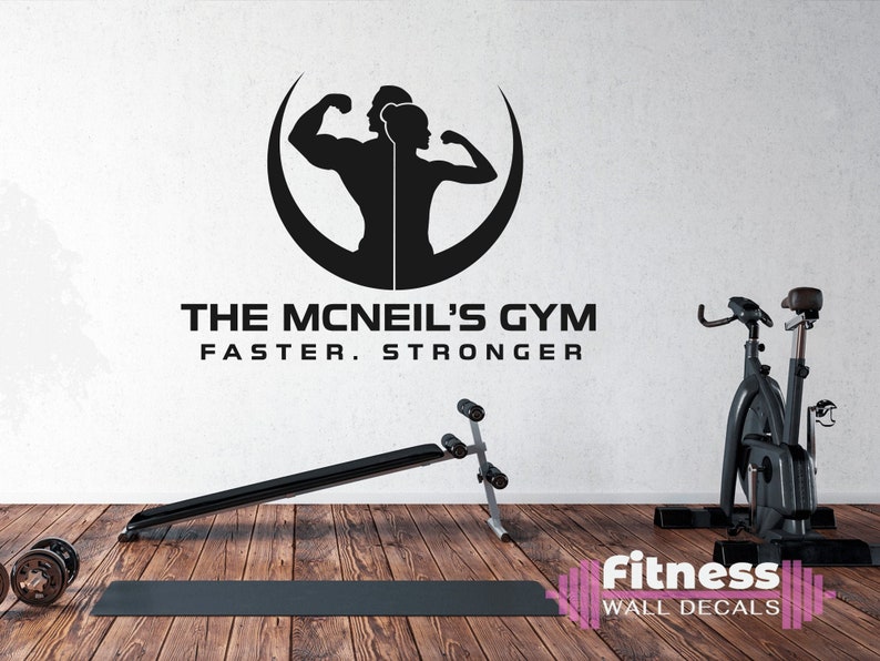 Personalized Gym Sign Fitness Wall Decal Weight Room Home Gym | Etsy