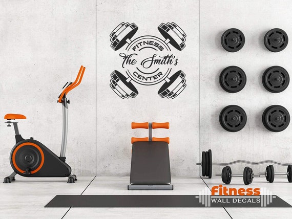 Personalized Home Gym Fitness Wall Decal Custom Exercise Room | Etsy