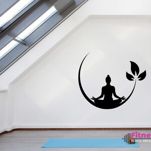 Meditation Wall Decal, Wellness Center Decor, Health & Well Being Vinyl ...