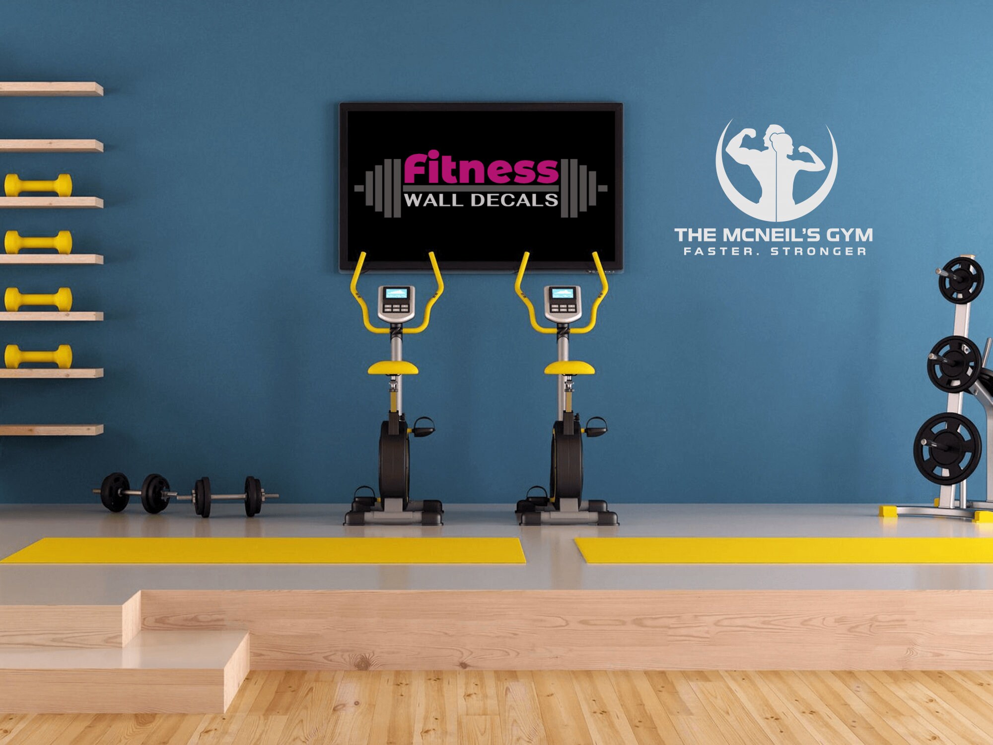 Personalized Gym Sign Fitness Wall Decal Weight Room Home Gym | Etsy