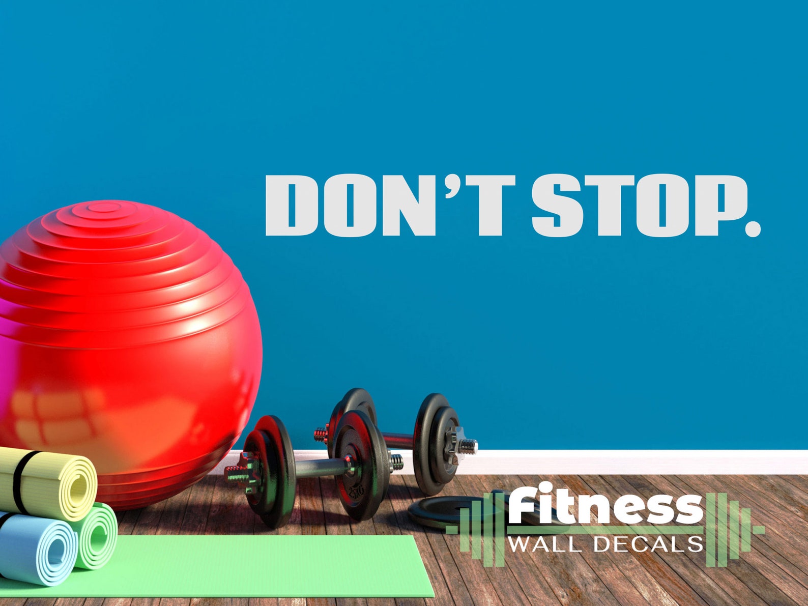 Don't Stop Fitness Wall Decal Motivational Home Gym - Etsy