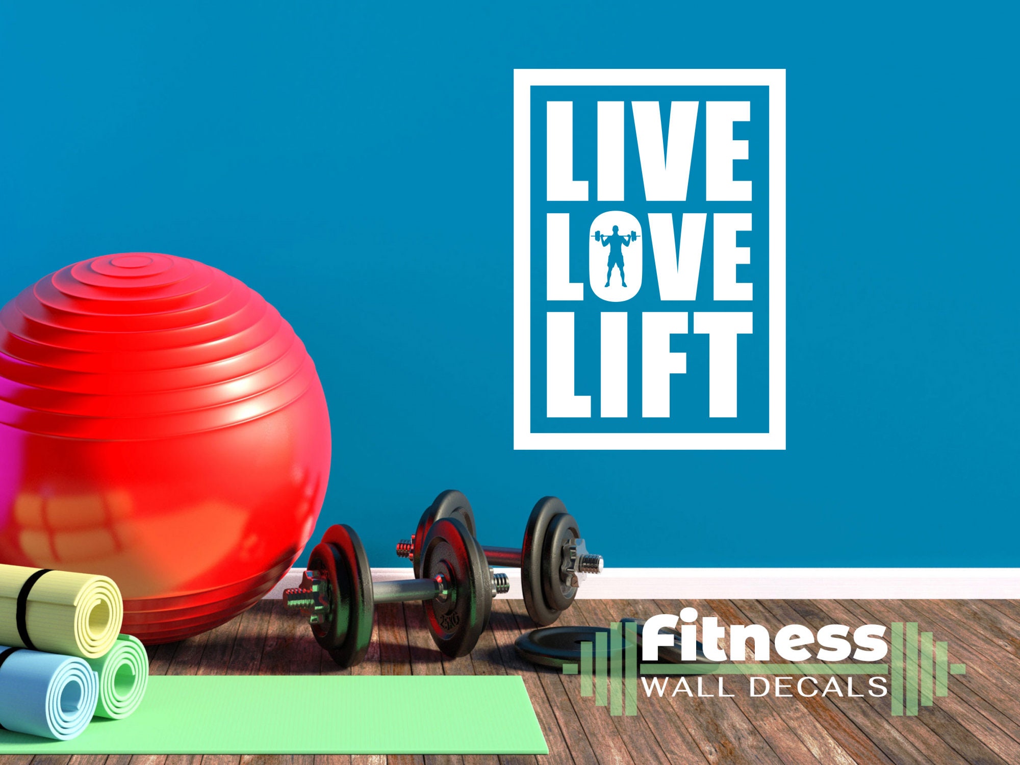 Live Love Lift Fitness Wall Decal Motivational Home Gym | Etsy