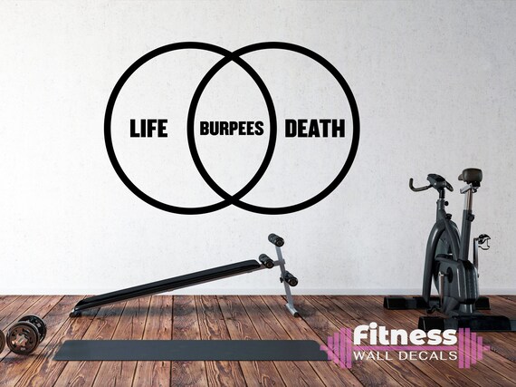 Life Burpee Death Fitness Wall Decal Cross Training Decal | Etsy