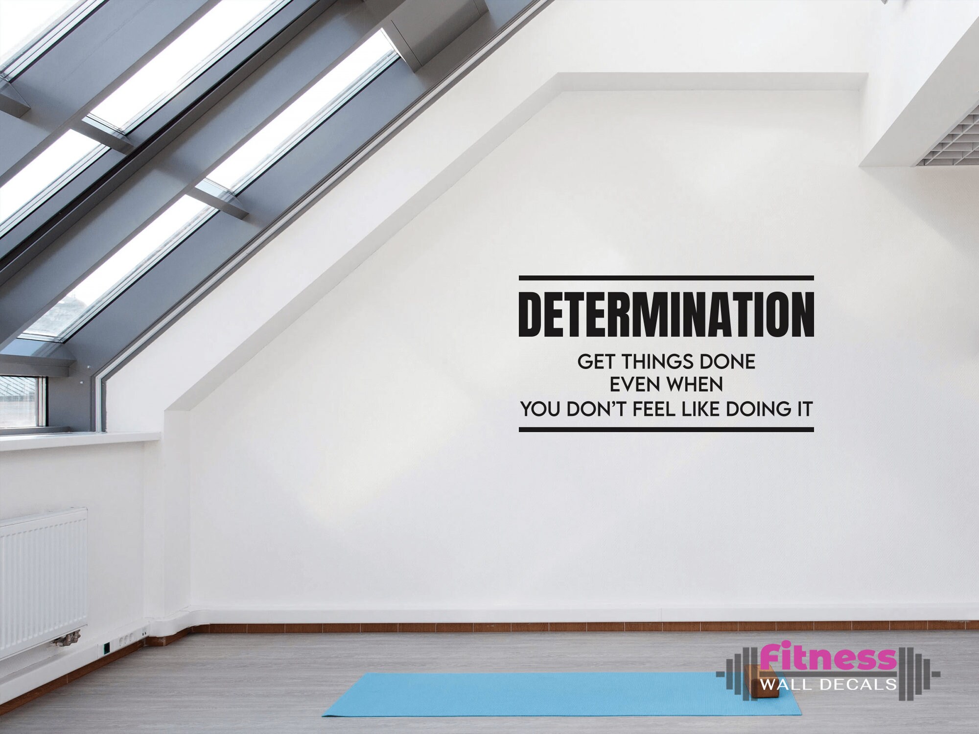 Determination Quote Fitness Wall Decal Motivational Quote - Etsy