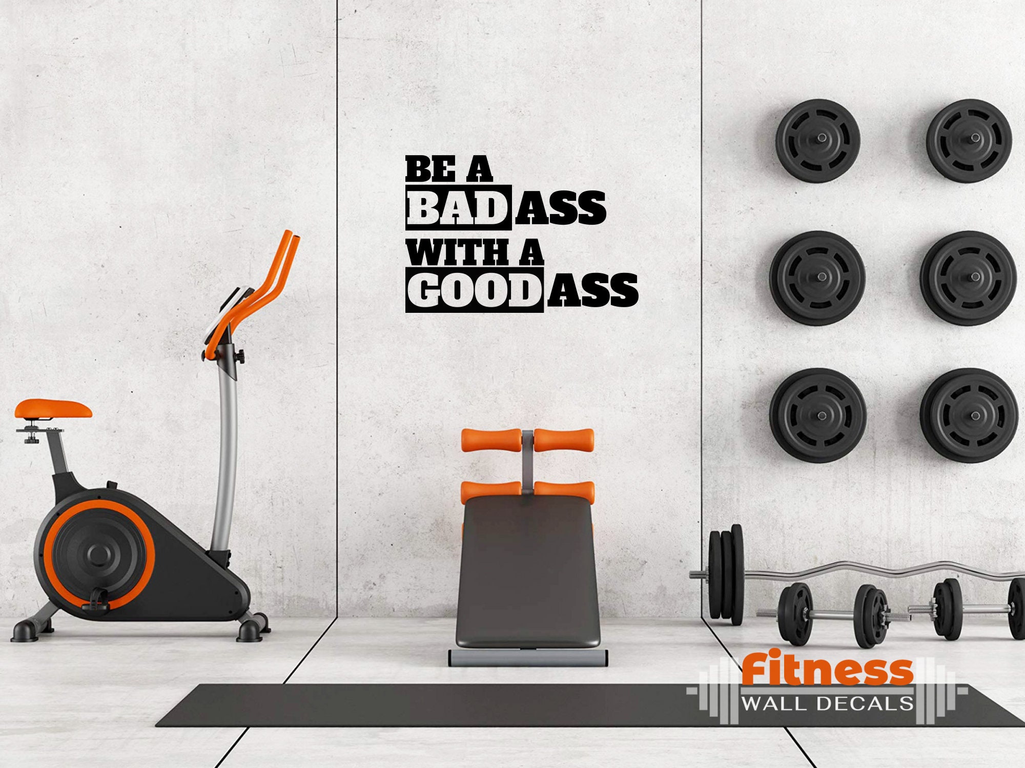 Be A Bad Ass With A Good Ass Fitness Wall Decal Motivational - Etsy.de