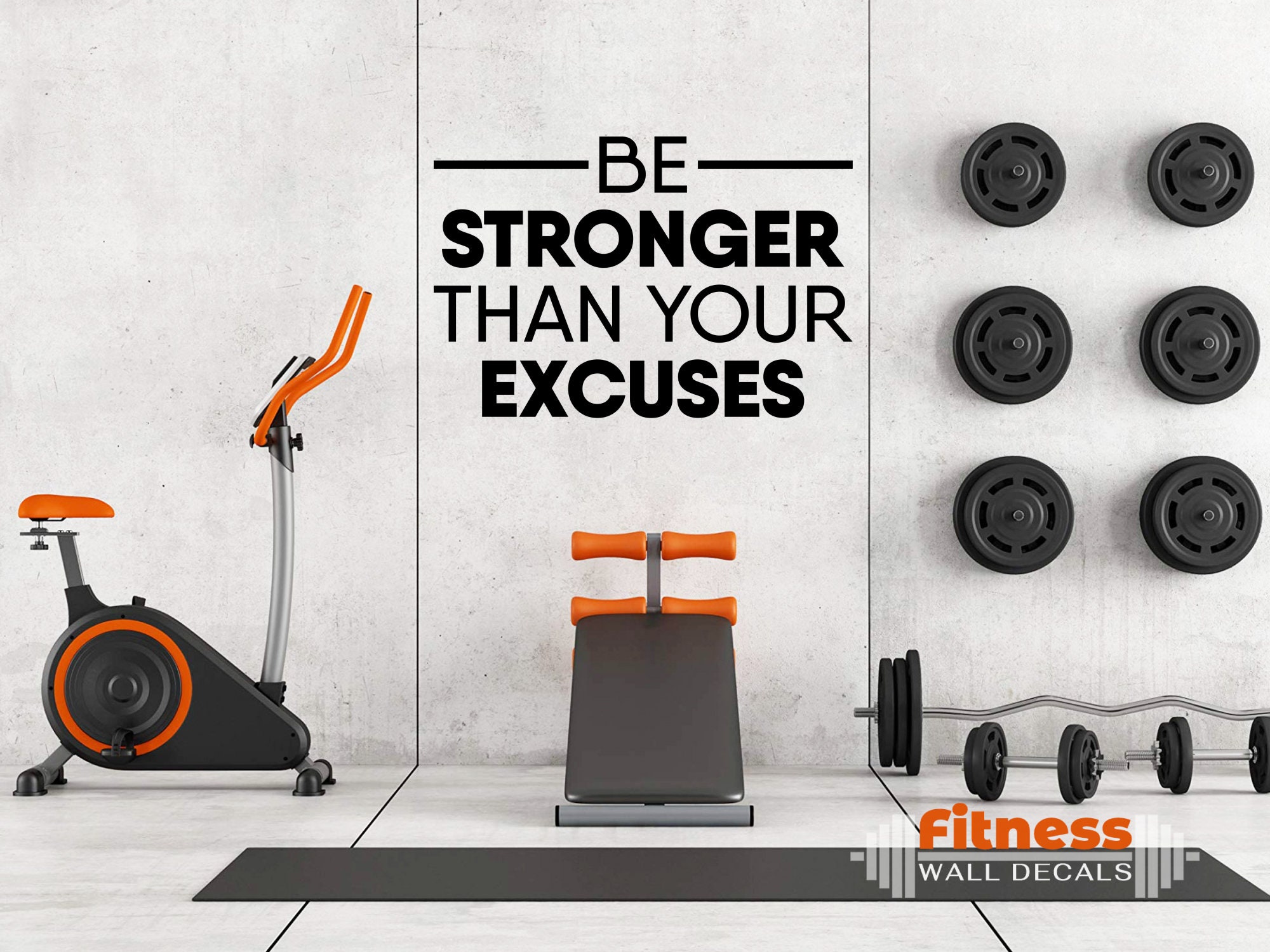 Be Stronger Than Your Excuses Fitness Wall Decal Motivational Etsy