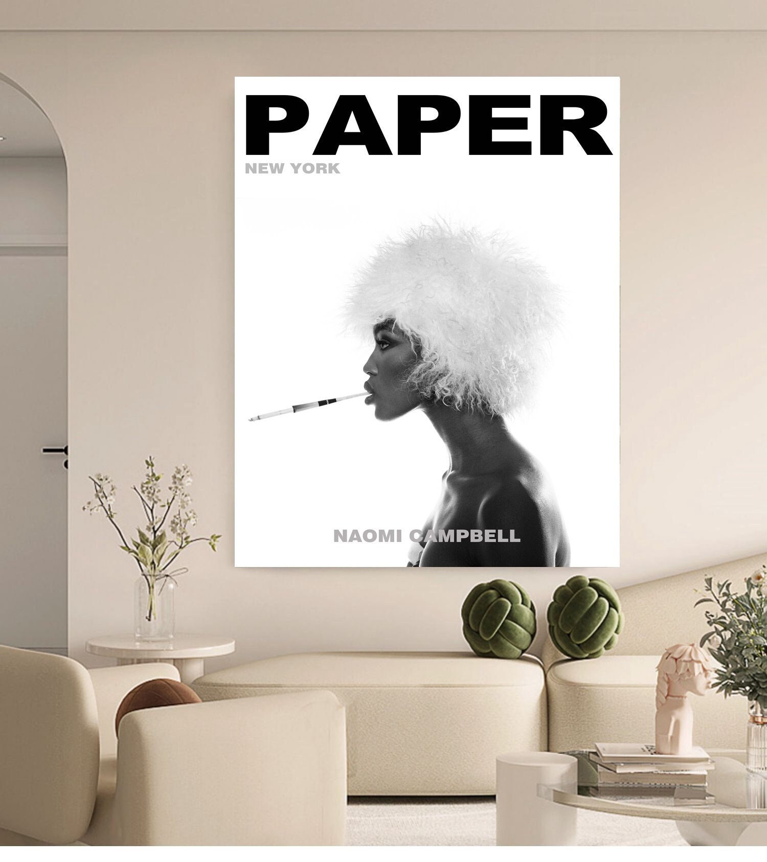 Naomi Campbell Poster Canvas Poster Art Wall No Frame - Etsy