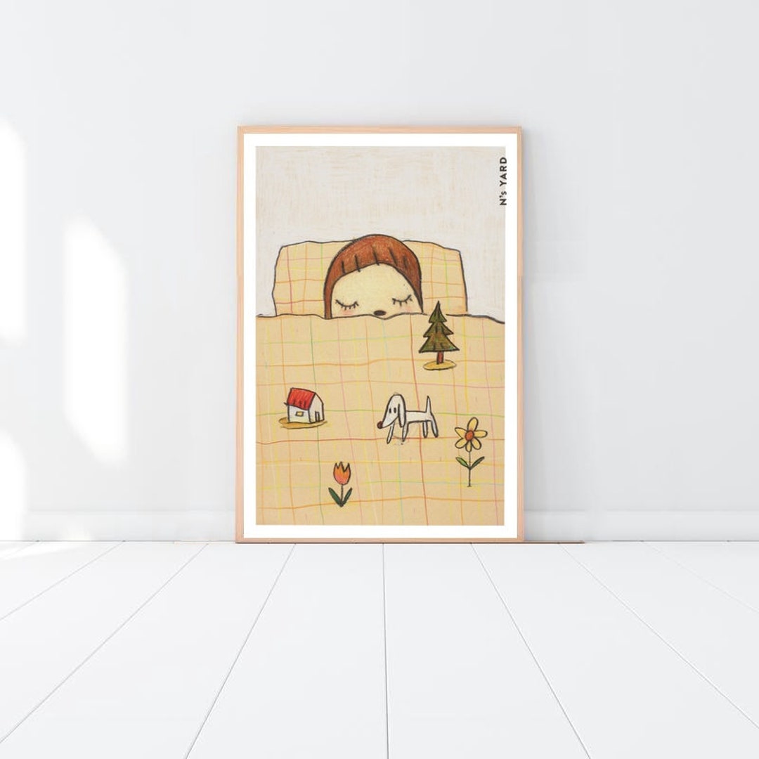 YOSHITOMO NARA - Dream Time Poster, Wall Decoration, Canvas Poster ...