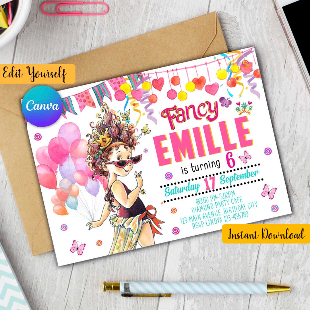Fancy Nancy Invitation, Fancy Nancy Birthday, Fancy Nancy Birthday ...