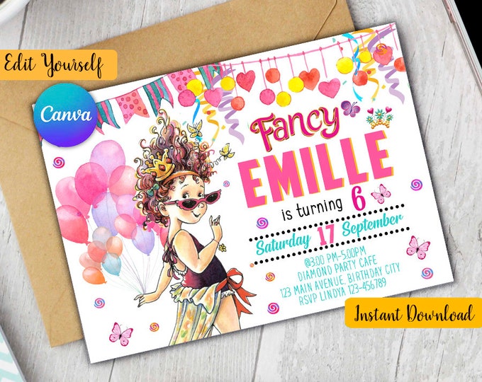 Fancy Nancy Birthday Invitation - Etsy Canada