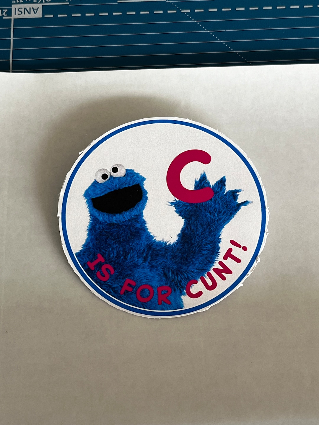 Cookie Monster Sticker, Quality Laminate Vinyl, Die Cut, Decal - Etsy