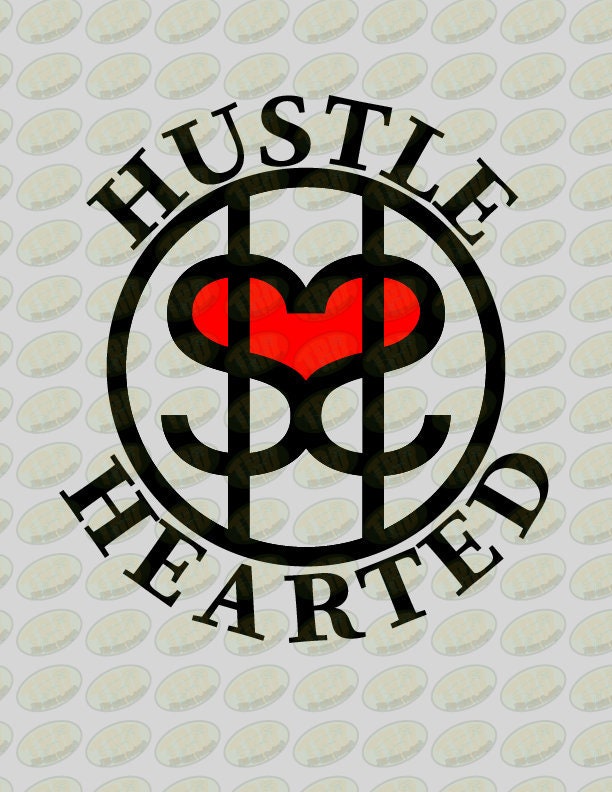 HUSTLE HEARTED, Png Svg Digital Download W/transparent Background for ...