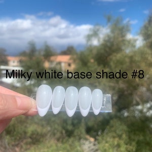 French Tip Set of 15 Nails Choose Your Base Color - Etsy