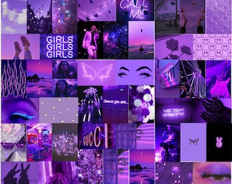 Purple Collage Kit | Etsy