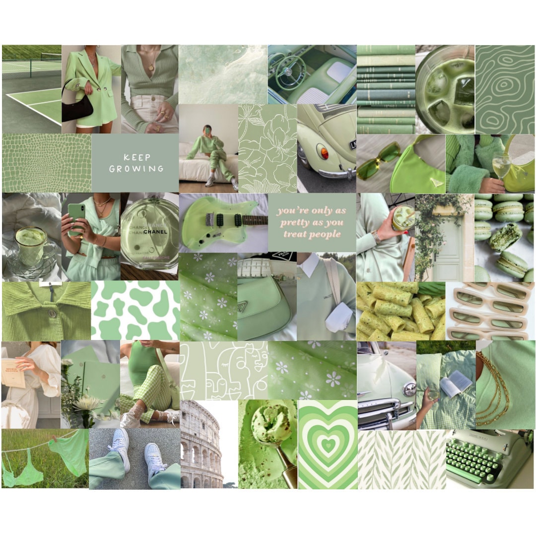 Matcha Sage Green Vision Board 60 IMAGES DIGITAL DOWNLOAD - Etsy