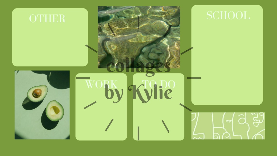 Green Aesthetic Desktop Wallpaper Organizer DIGITAL DOWNLOAD - Etsy