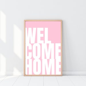 Pastel Pink Welcome Home Cute Welcome Home Sign Pink | Etsy