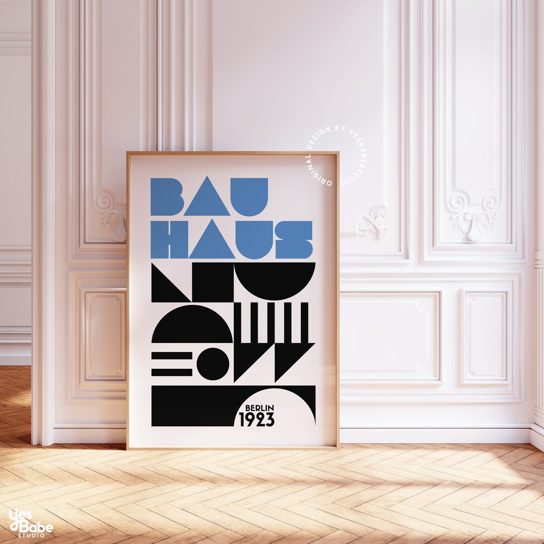Bauhaus Wall Art, Bahaus Poster Colorful, Danish Pastel, Bauhaus Prints ...