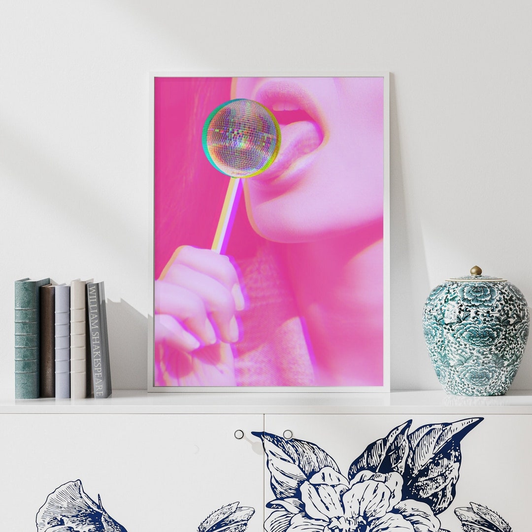 Disco Lollipop Disco Ball Art Colorful Decor Maximalist - Etsy