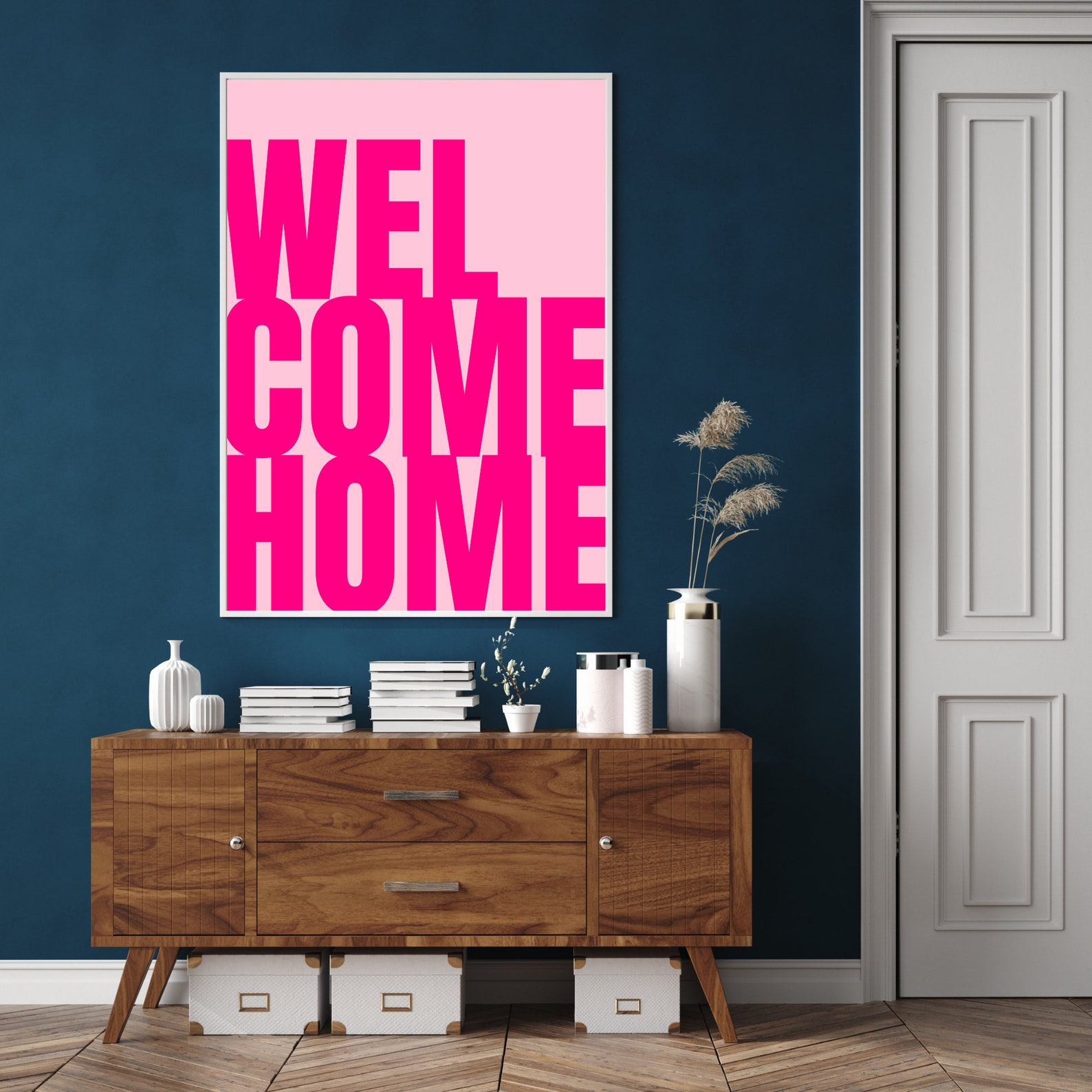 Hot Pink Welcome Home Chic Welcome Home Sign Pink Entryway - Etsy