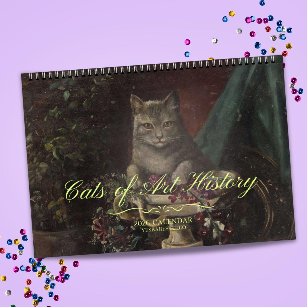 2026 Calendar Weird Classical Art Cats - Cat Lover Gift, Funny Cats ...