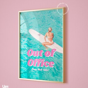 Surf Poster, Surfboard Decor, Surf Cowgirl Prints, Surf Wall Art, Surf ...