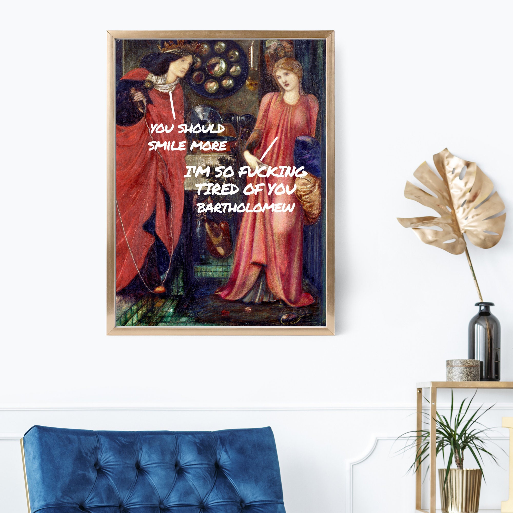 Bartholomew Poster Art Meme Poster Funny Classical Art - Etsy
