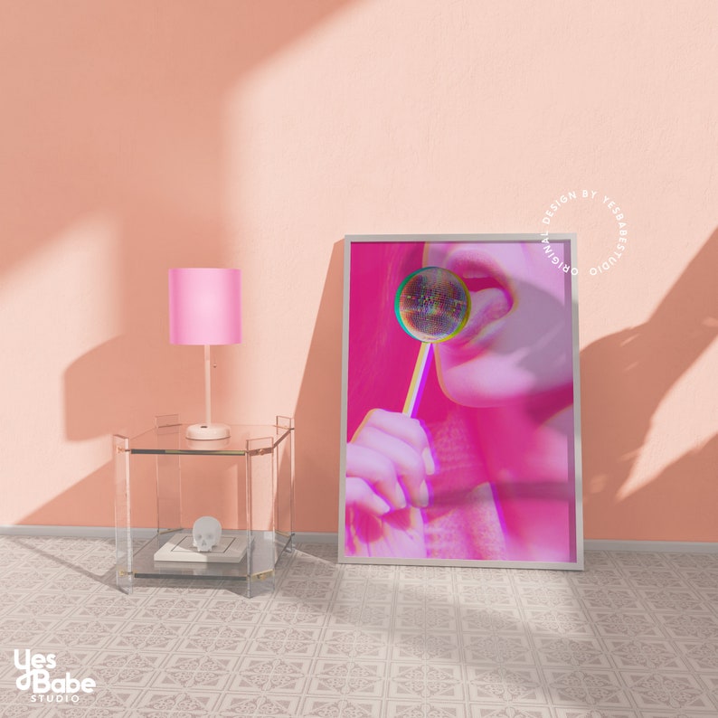 Disco Lollipop | Disco Ball Art, Colorful Decor, Maximalist Wall Art ...