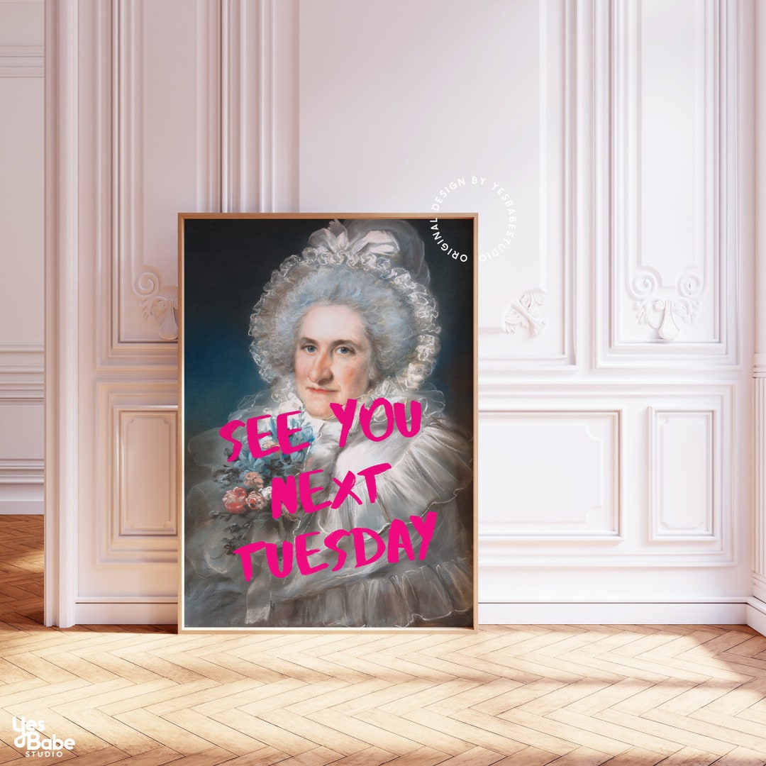 Feminist Wall Art, Altered Art Print, Coquette Decor, Rococo Art ...