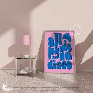 All Panic and No Disco, Indie Room Decor, Maximalist Wall Art, Colorful ...