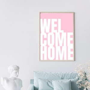 Pastel Pink Welcome Home Cute Welcome Home Sign Pink - Etsy