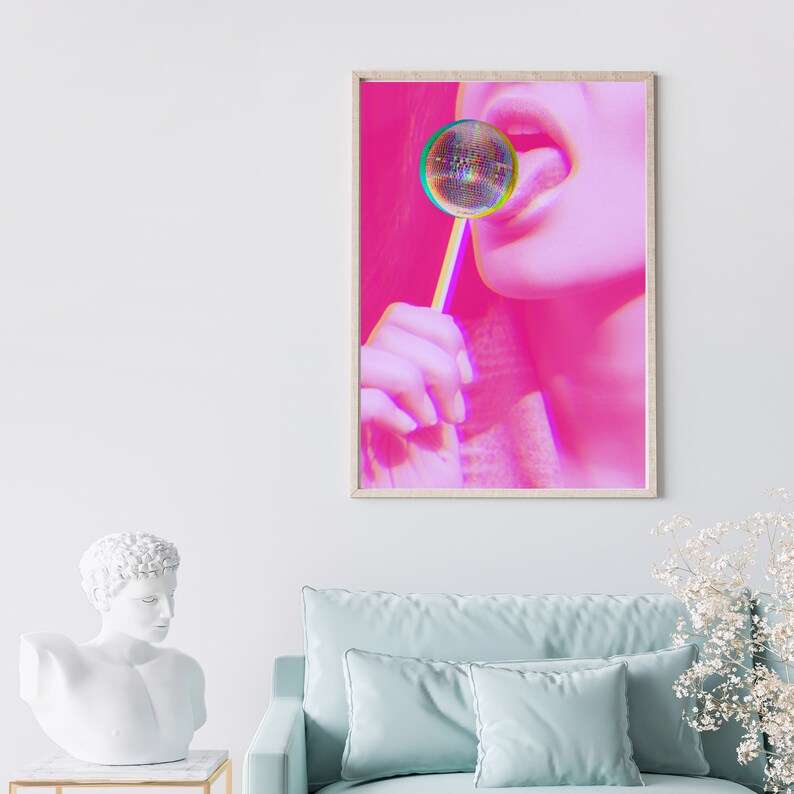 Disco Lollipop Disco Ball Art Colorful Decor Maximalist - Etsy