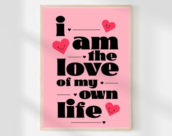 Reminder Self Love Art Positive Wall Art Life is - Etsy