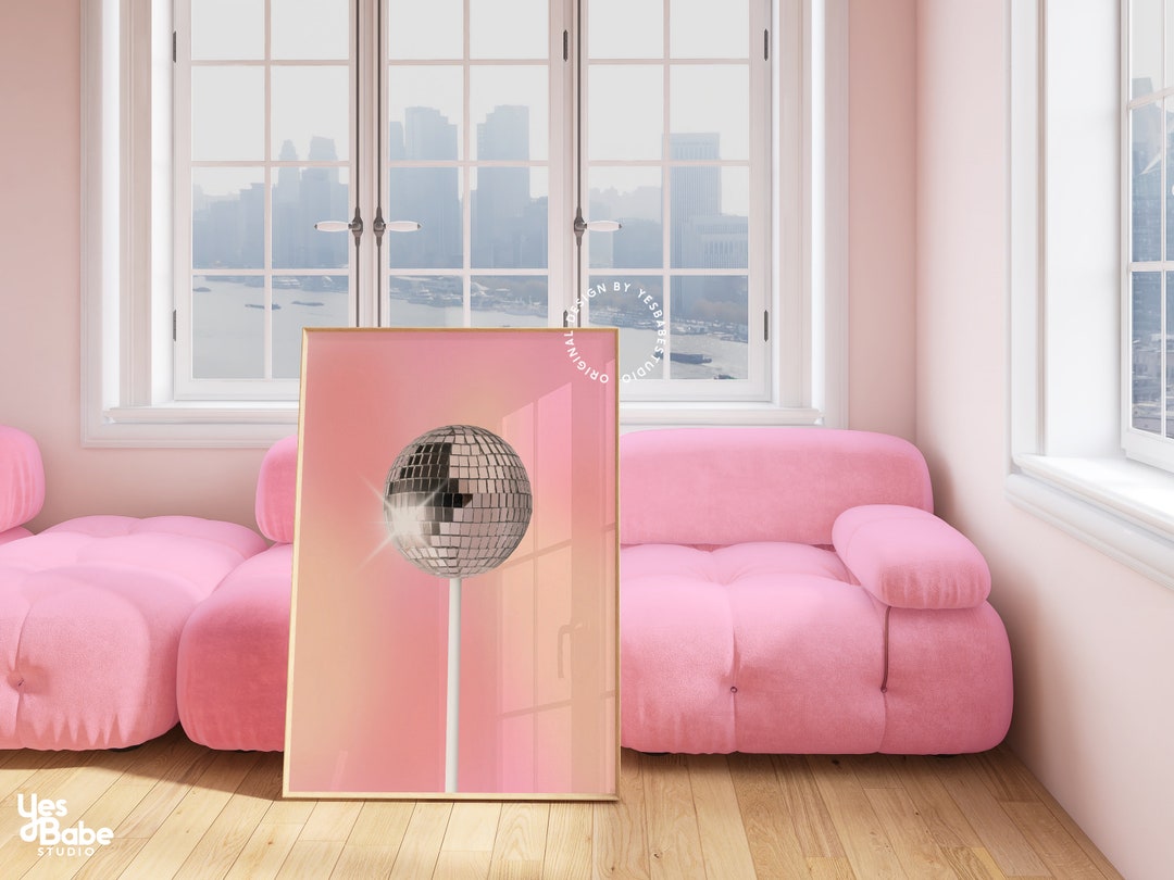 Disco Lollipop Print, Disco Ball Decor, Disco Wall Art, Apartment Decor ...