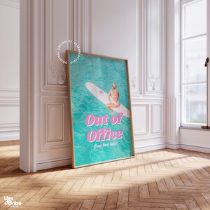 Surf Poster, Surfboard Decor, Surf Cowgirl Prints, Surf Wall Art, Surf ...