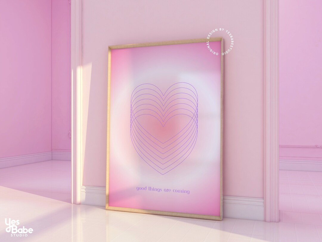 Aura Poster, Y2k Room Decor, Y2k Poster, Gradient Prints, Colorful Wall ...