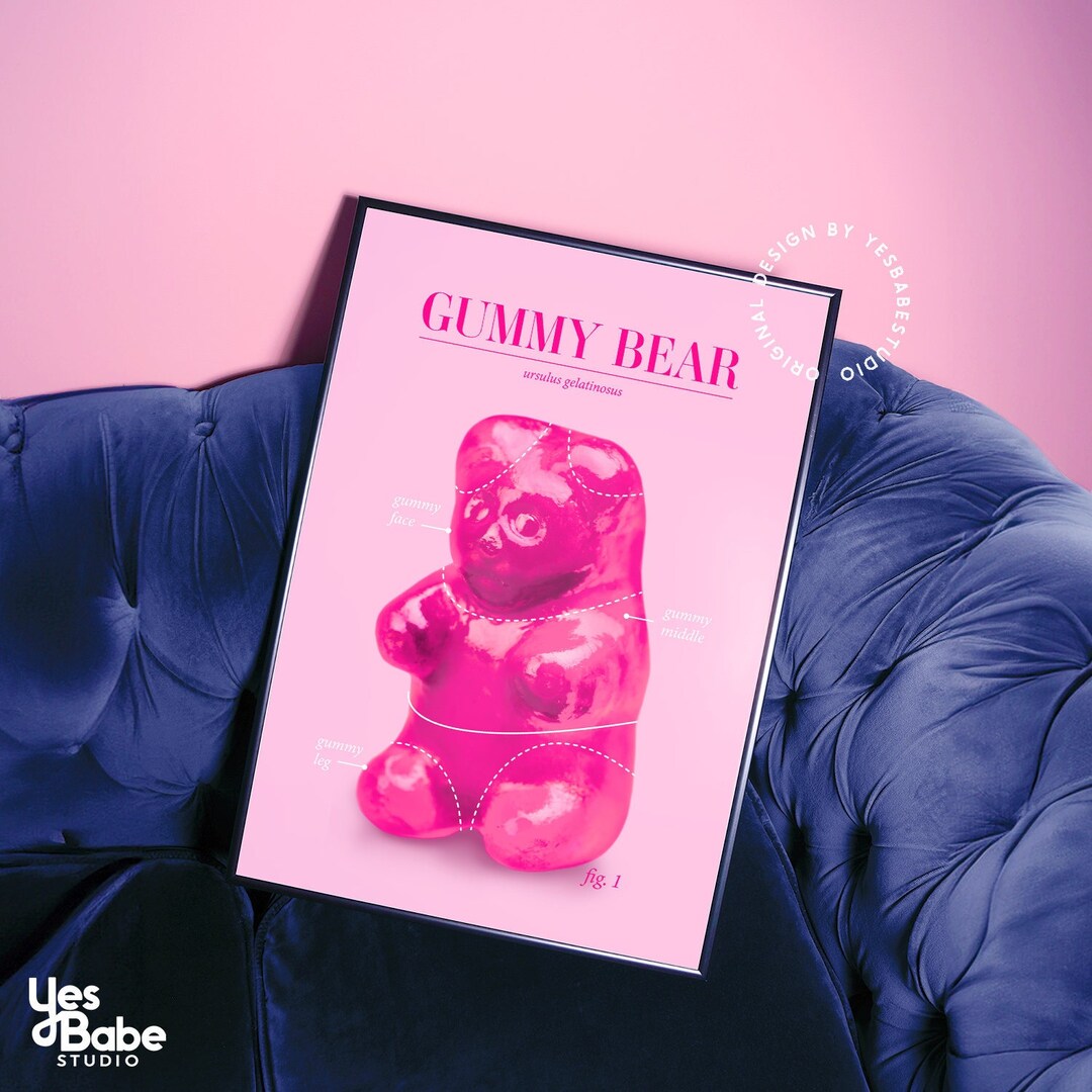 Gummy Bear Art, Candy Wall Art, Maximalist Wall Art, Candy Decor ...