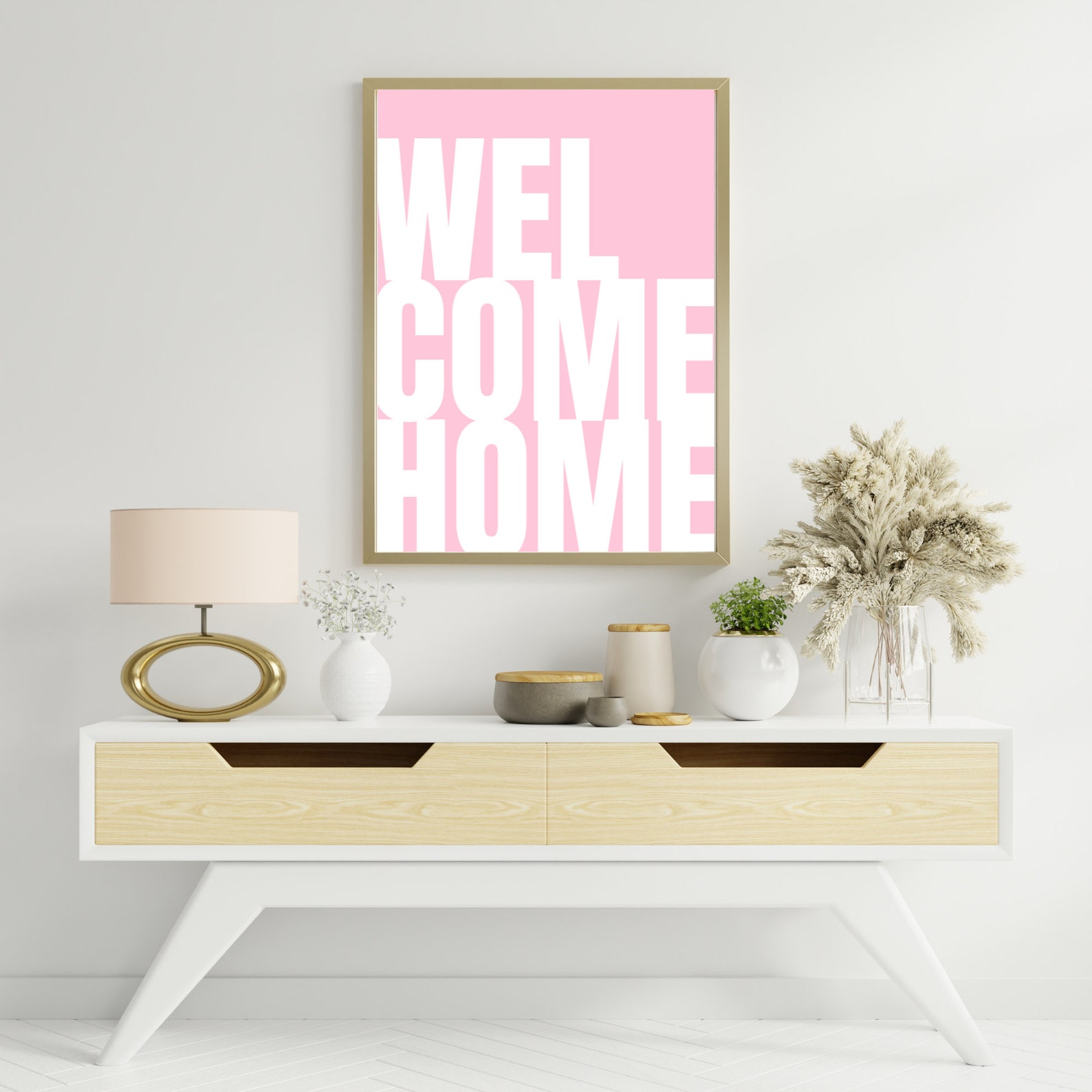 Pastel Pink Welcome Home Cute Welcome Home Sign Pink | Etsy